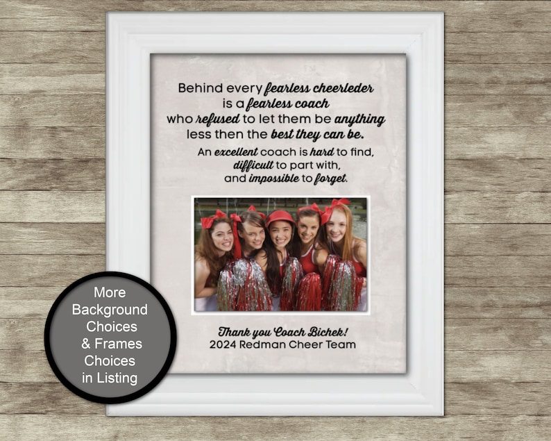 Custom Personalized Cheerleader Dance Coach Appreciation Gift ...