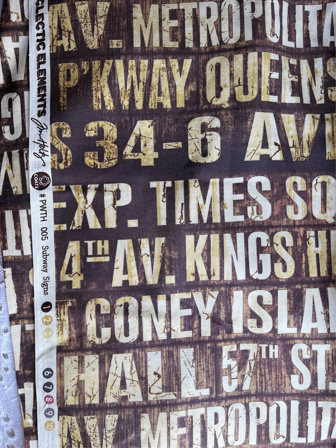 DESTASH Fabric 20 by 44" Eclectic Elements Tim Holtz in Brown ...