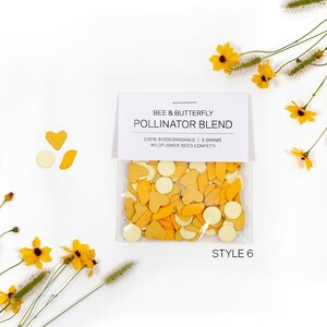 Die Cut Wildflower Seed Confetti - Yellow - Etsy