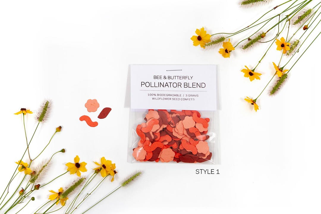 Die Cut Wildflower Seed Confetti - Red - Etsy