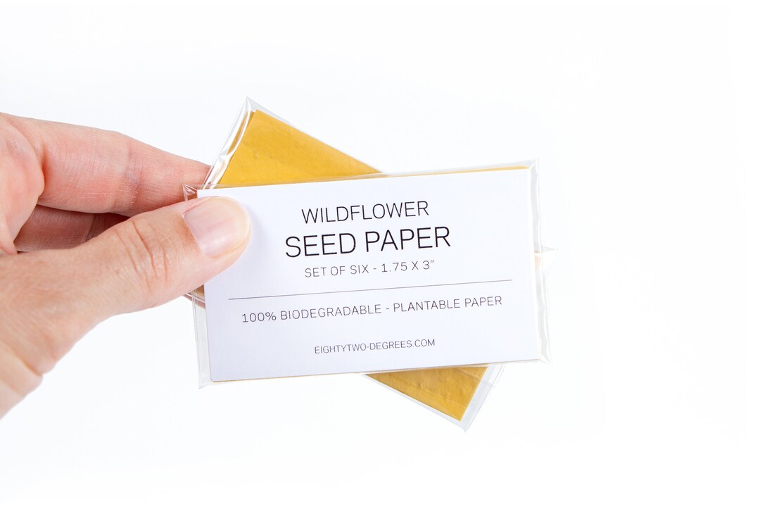 Plantable, Biodegradable Wildflower Seed Place Cards - Two Packs - Etsy