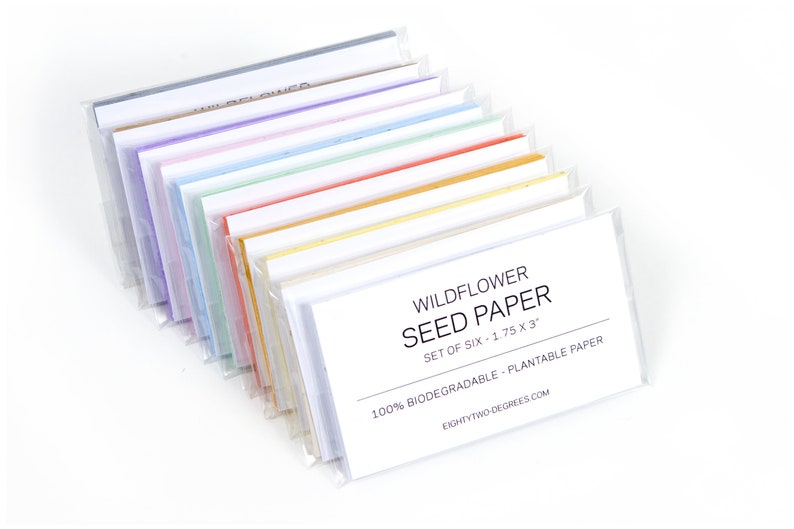 Plantable, Biodegradable Wildflower Seed Place Cards - Two Packs - Etsy