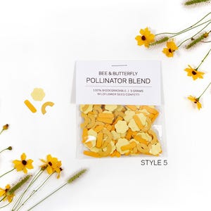 Die Cut Wildflower Seed Confetti - Yellow - Etsy