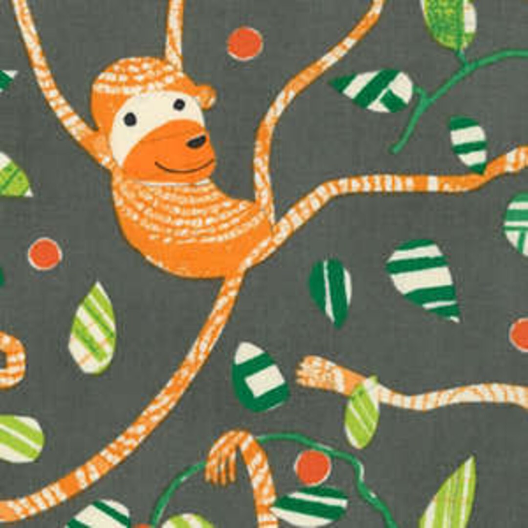 Dear Stella Fabric MONKEYS - Etsy