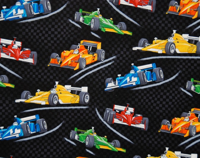 Timeless Treasures Fabric RACE CARS - Etsy