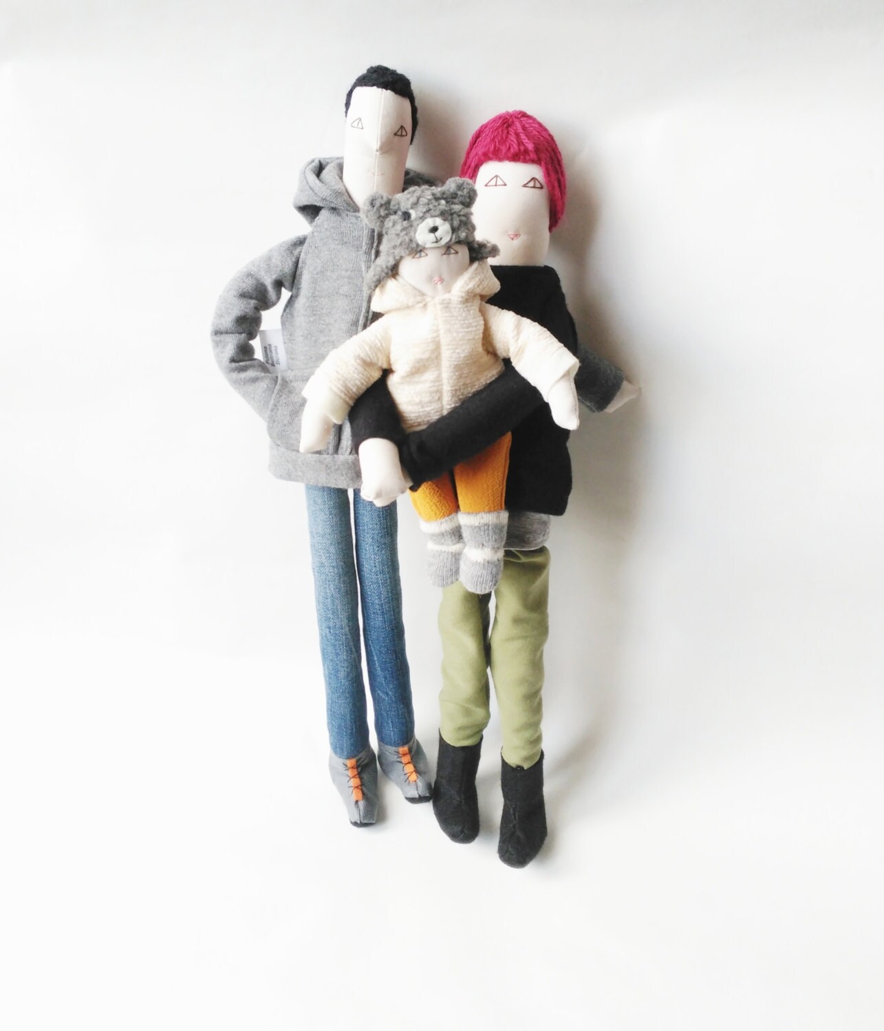 Personalized family fabric dolls custom family portrait cloth | Etsy