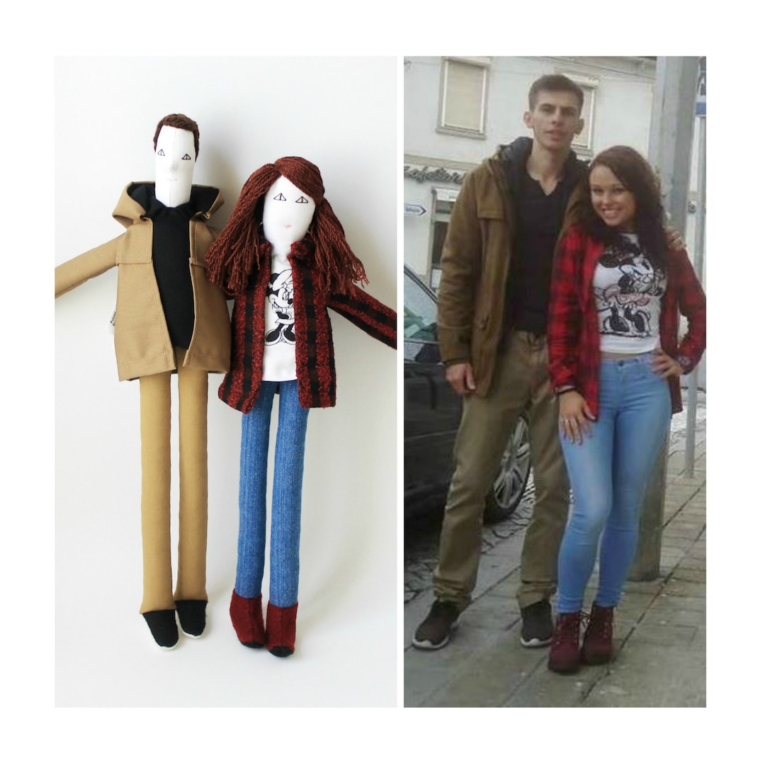 Portrait Couple Dolls, Personalized Cloth Dolls, 16 Inches Likeness ...