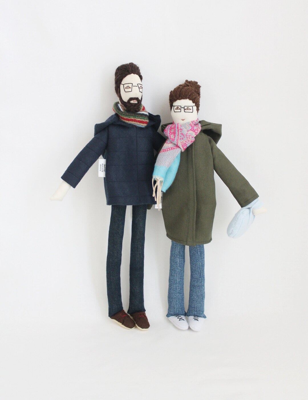 Personalized Couple Dolls, Custom Portrait Cloth Dolls, Family Dolls ...