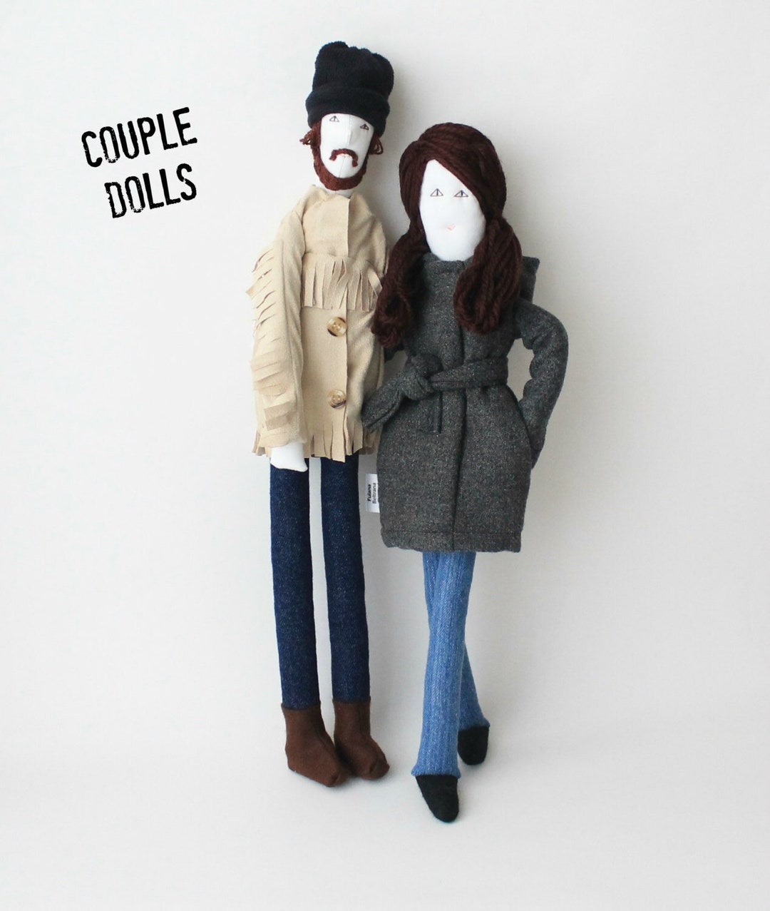 Personalized Couple Dolls Based on Picture, Portrait Cloth Dolls ...