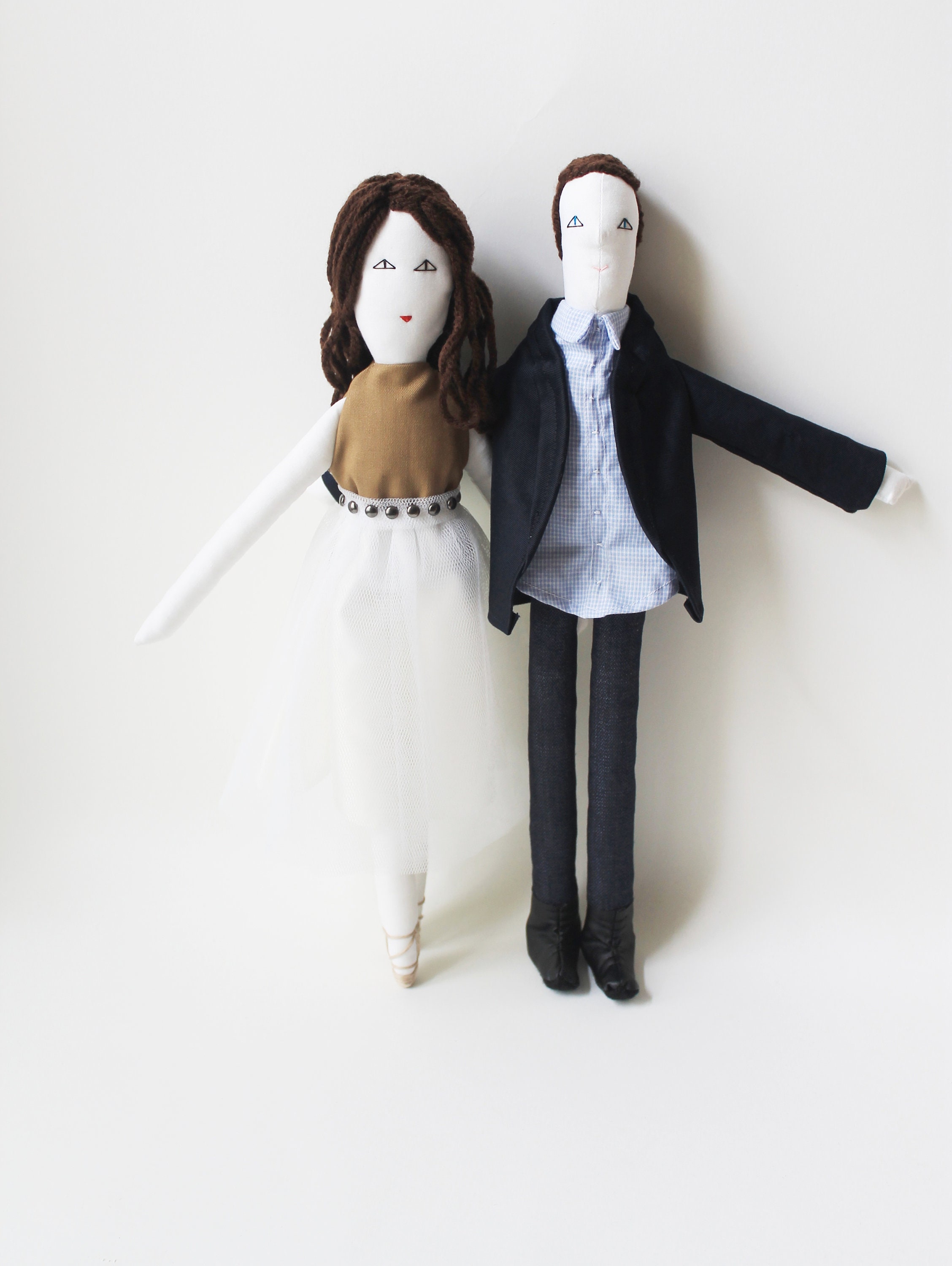 Portrait art dolls based on picture personalized couple | Etsy