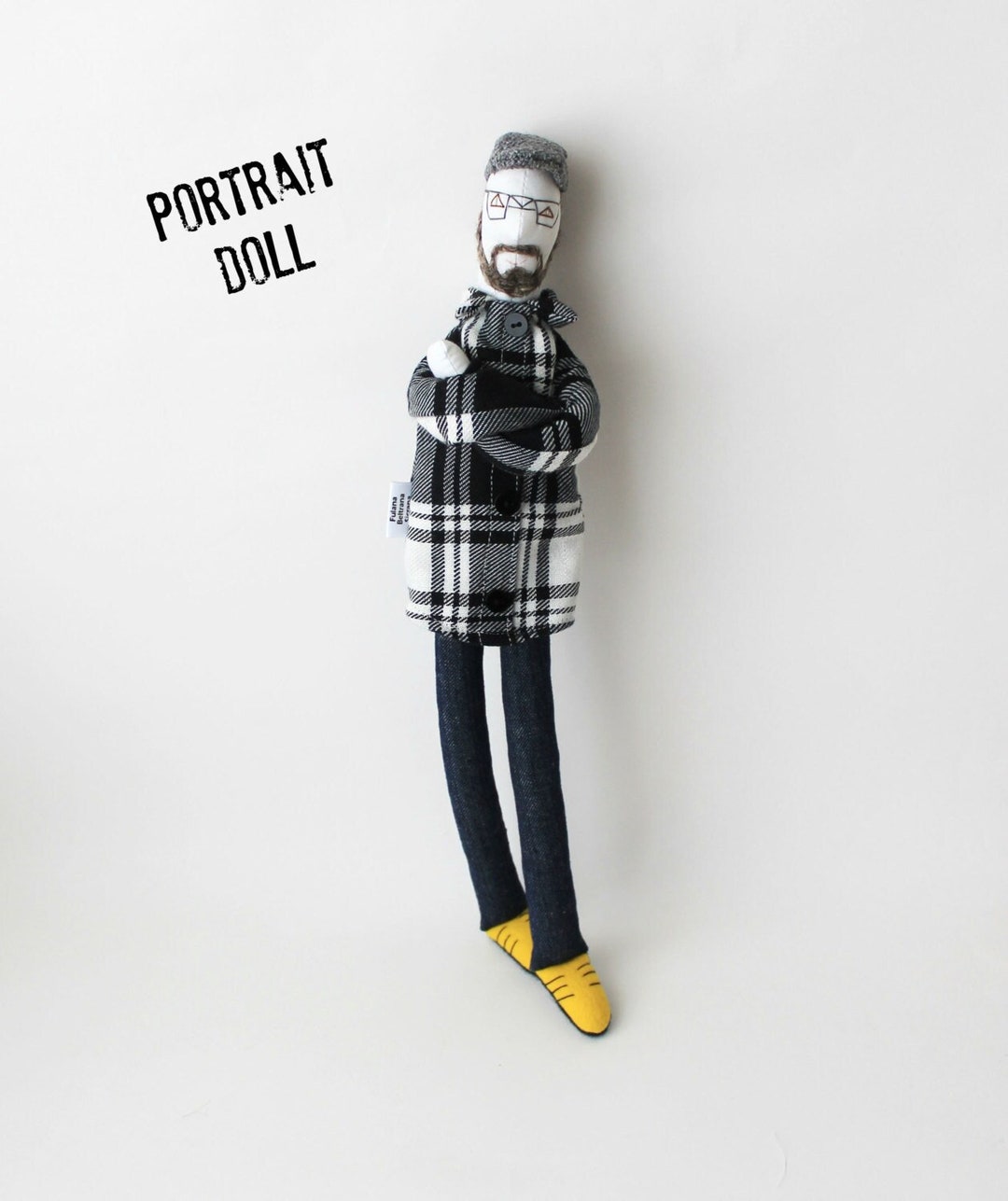 Portrait Cloth Man Doll, 16 Inches Mini-me Stuffed Doll, Upcycled ...