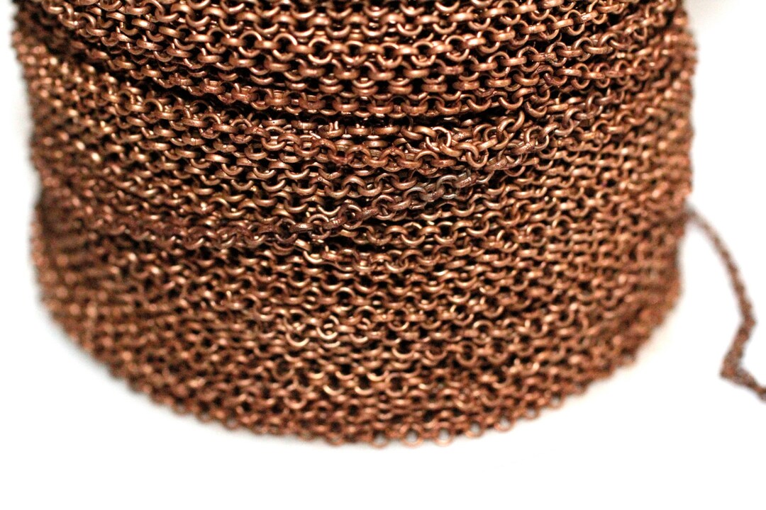 42ft Coppe Rolo Chain Red Copper Cable Chain-unsoldered 2.5x1mm - Etsy