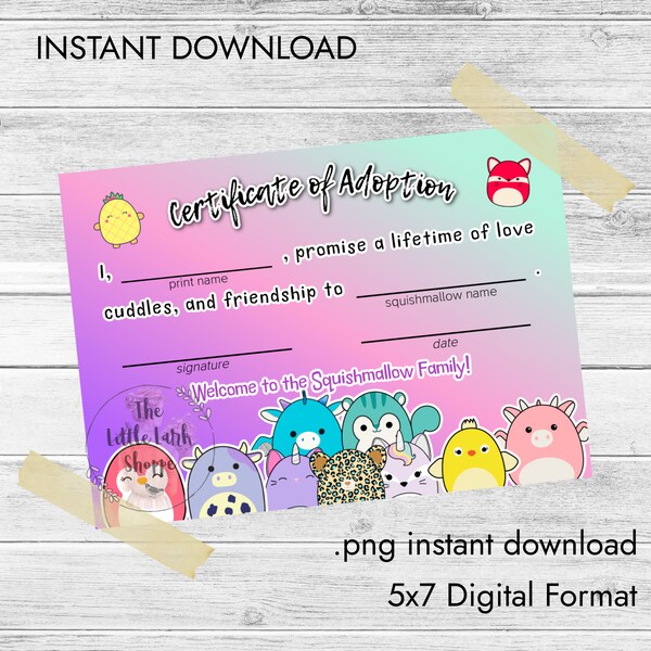 Squishmallow Printable Activity Sheet Kids Birthday Party - Etsy Canada