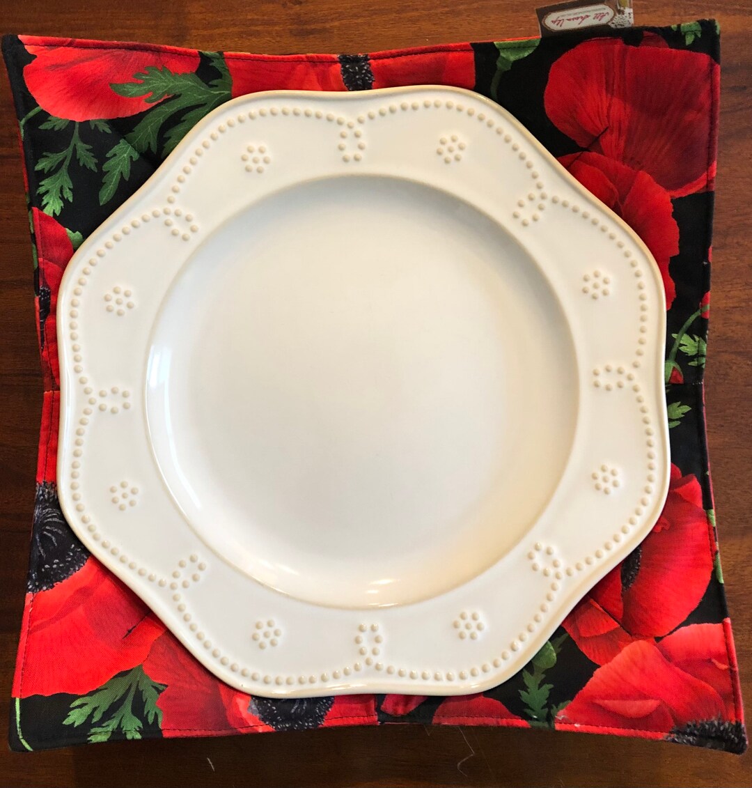 Microwave Plate Holders (cozy); Plate Size 14” - Etsy