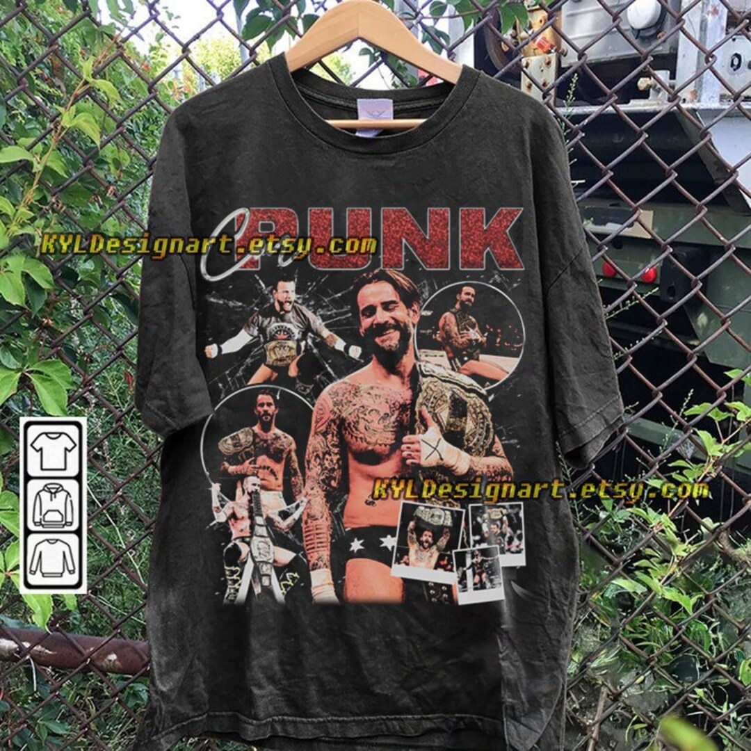Vintage Bootleg Style CM Punk Shirt CM Punk Wrestling 90s - Etsy Australia