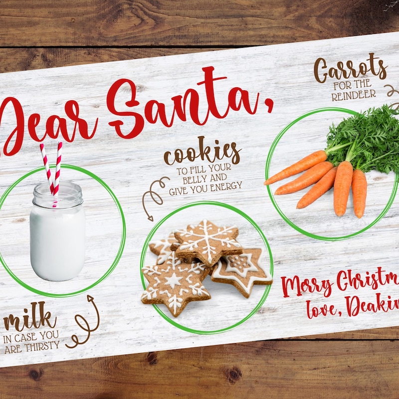 Dear Santa Placemat - Etsy
