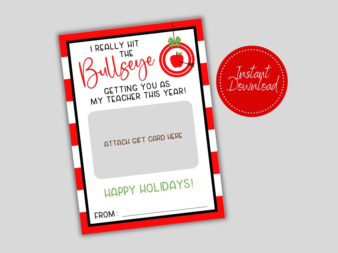 Christmas Teacher Appreciation Gift Card Holder - Holiday Target ...