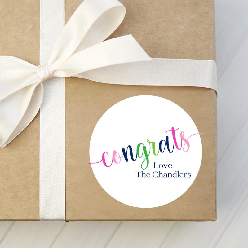 Congratulations Stickers - Etsy