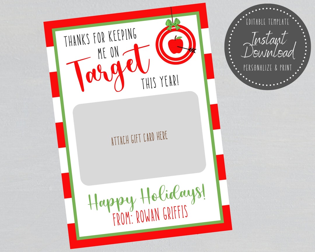 Target Gift Card Holder - Teacher Christmas Holiday Gift - Keeping Me ...