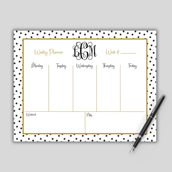 Polka Dot Planner - Etsy