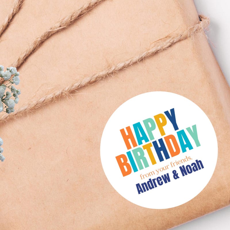 Happy Birthday Sticker - Etsy