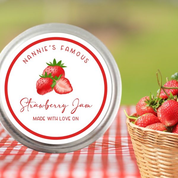 Strawberry Jam Jar - Etsy