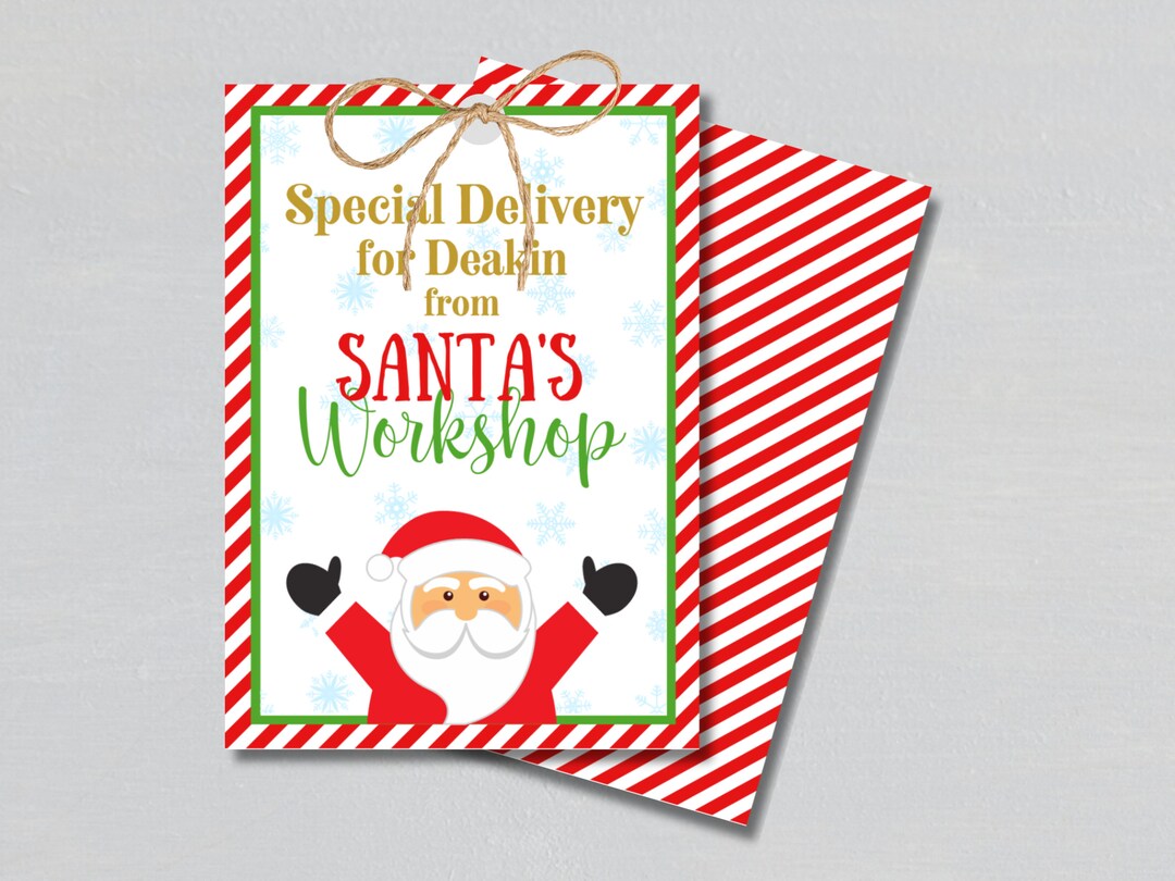 Personalized Santa Gift Tags - From Santa's Workshop Gift Tags ...