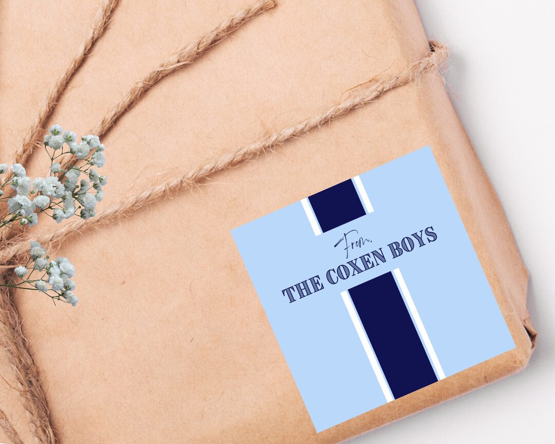 Personalized Gift Stickers Preppy Gift Stickers Colorblock Stickers ...