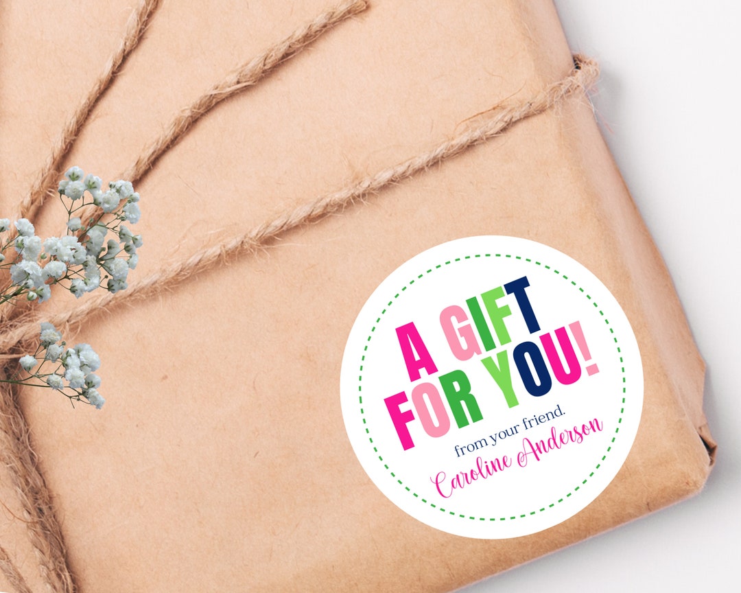 Personalized Gift Stickers Round Gift Stickers Birthday Gift Stickers A ...