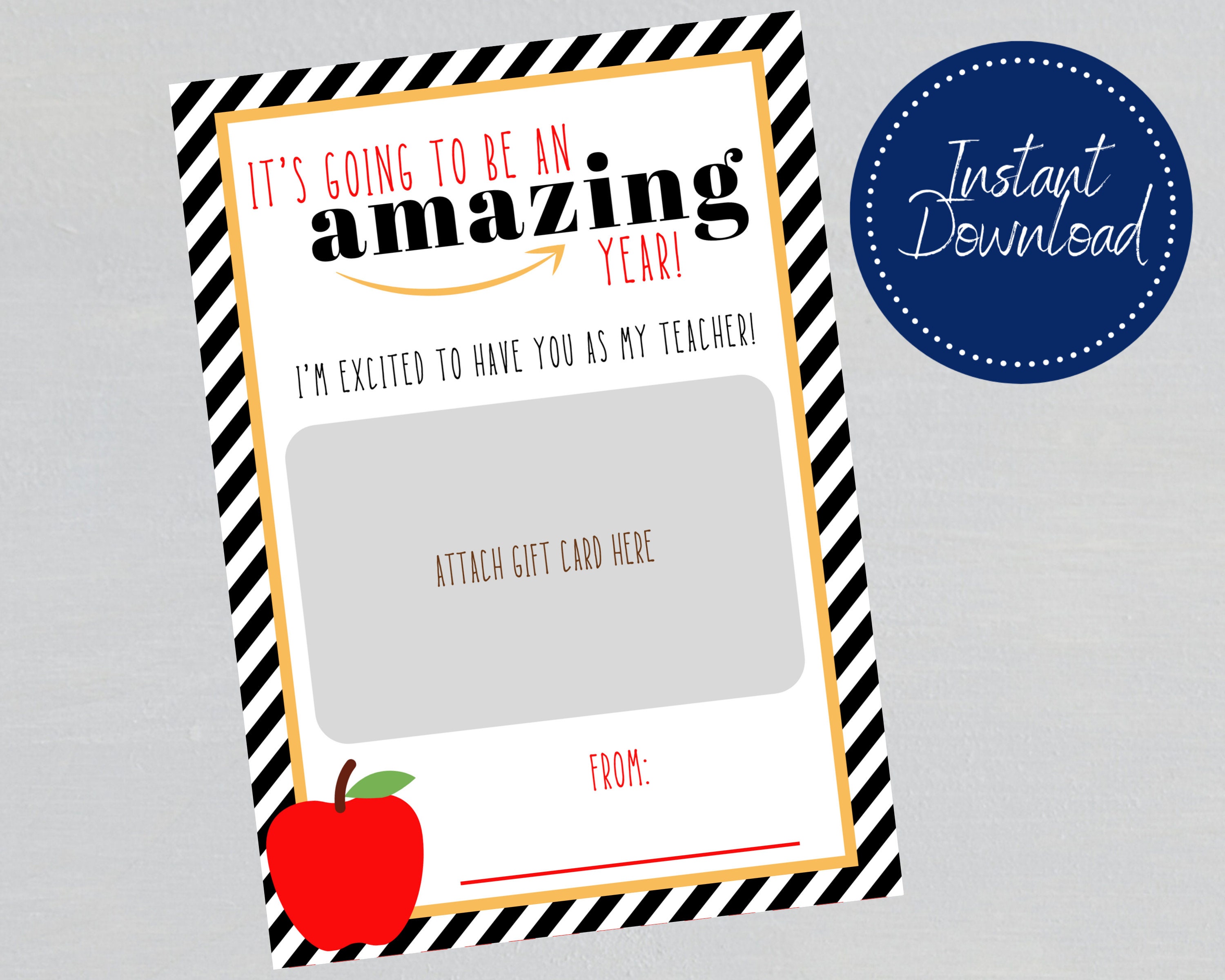 Amazon Gift Card Holder Teacher Appreciation Gift New Year Teacher Gift ...