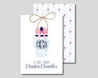 Ginger Jar Gift Tags sets of 8 Ginger Jar Gift Tags Gift Enclosure Cards Calling Cards Family ...