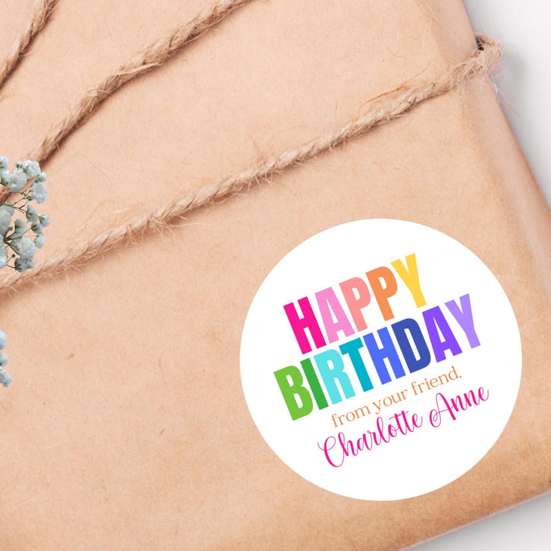 Happy Birthday Sticker - Etsy