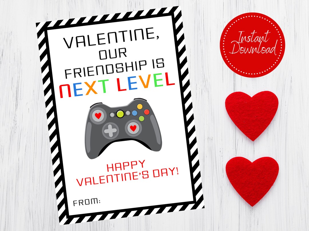 Gamer Valentine Card - Class Valentine Exchange: Next Level Friendship ...