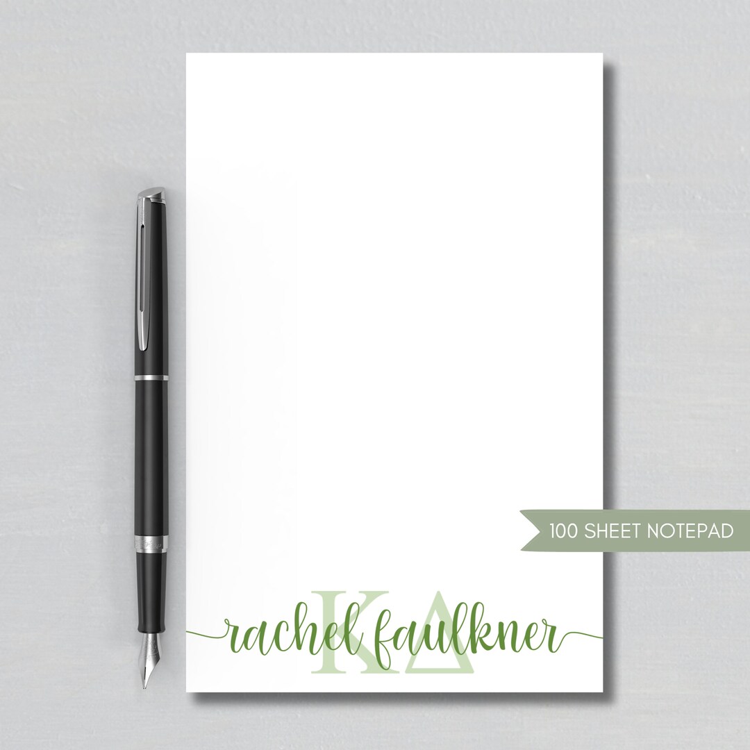 Kappa Delta Notepad - Personalized Sorority Gift - Sorority Sisters ...