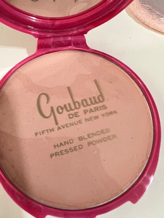 1960s Vintage GOUBAUD de Paris POWDER Glo COMPACT Hot… - Gem