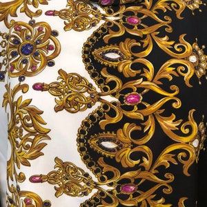 Fabulous 1980s Vintage BAROQUE Print Blouse by JORDAN Never Worn With ...