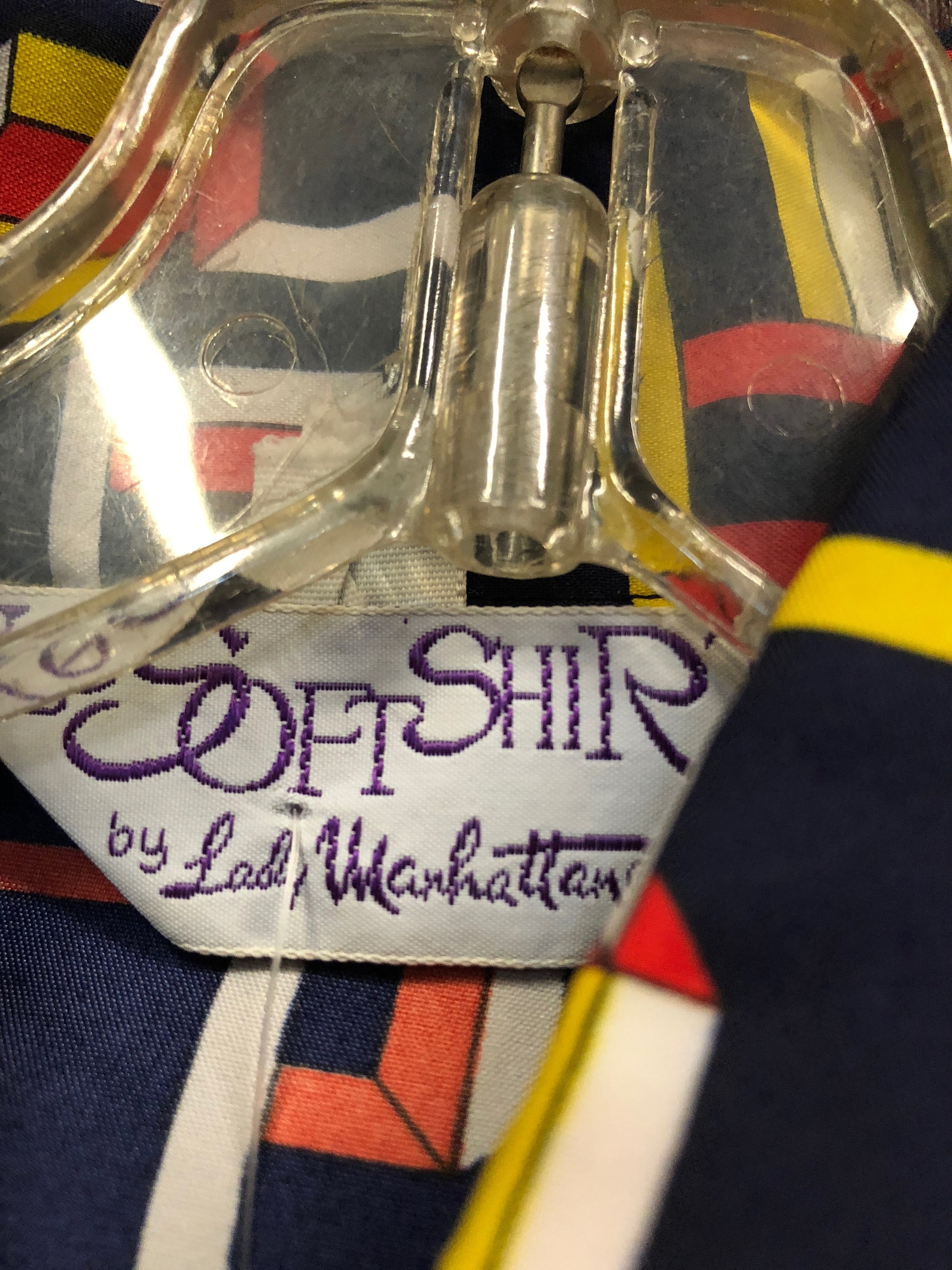 1970s Vintage OP ART Print Ladies BLOUSE Lady Manhattan Op Art Blouse ...