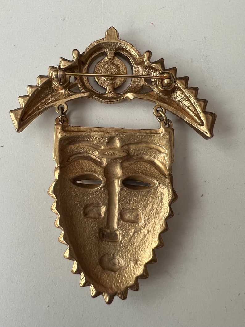 Vintage AVON AZTEC WARRIOR Brooch Articulated Brooch Gold Tone With ...