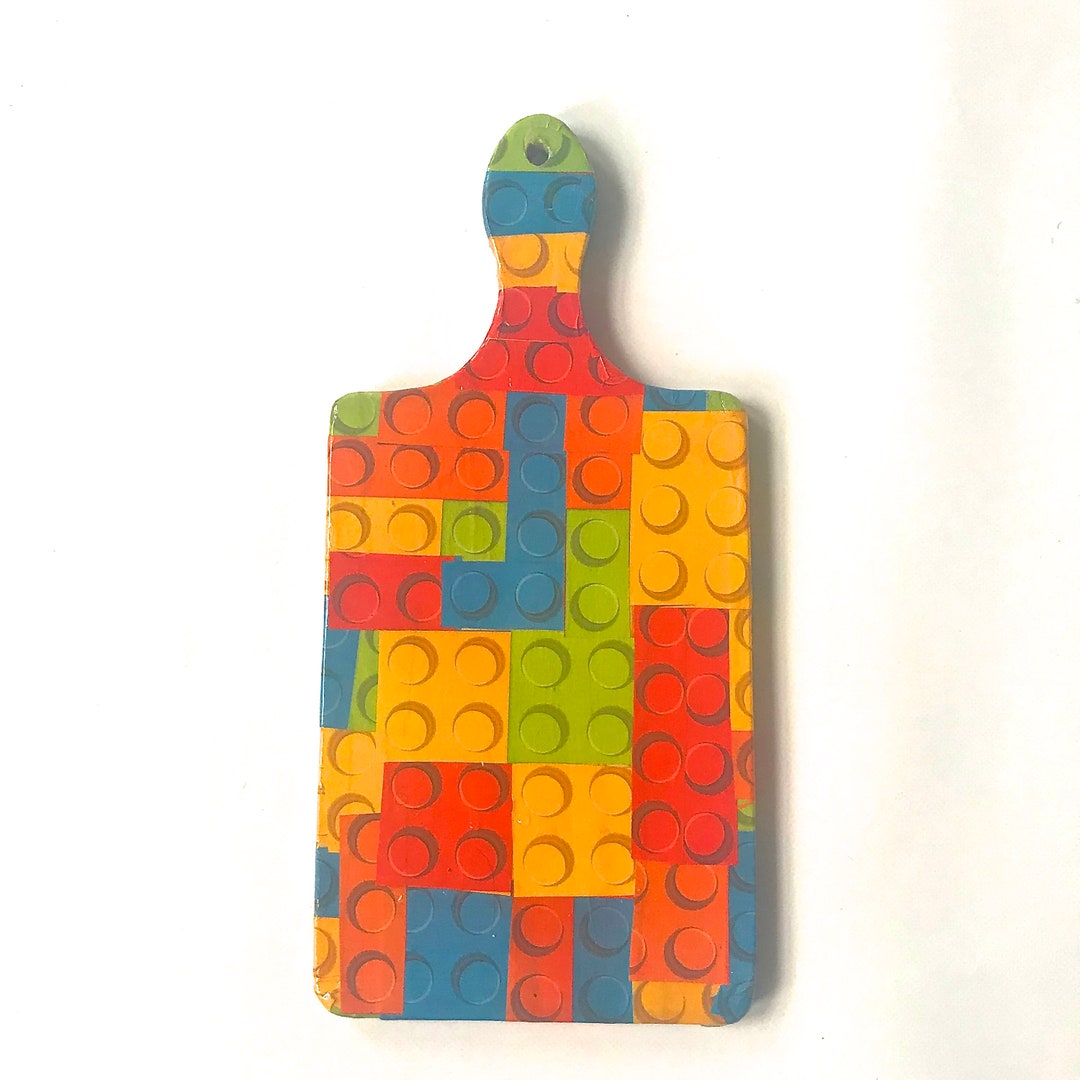 Handcrafted Decoupage Mini Lego Serving Board - Etsy