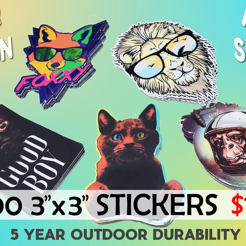 1000 Diecut Stickers - Etsy