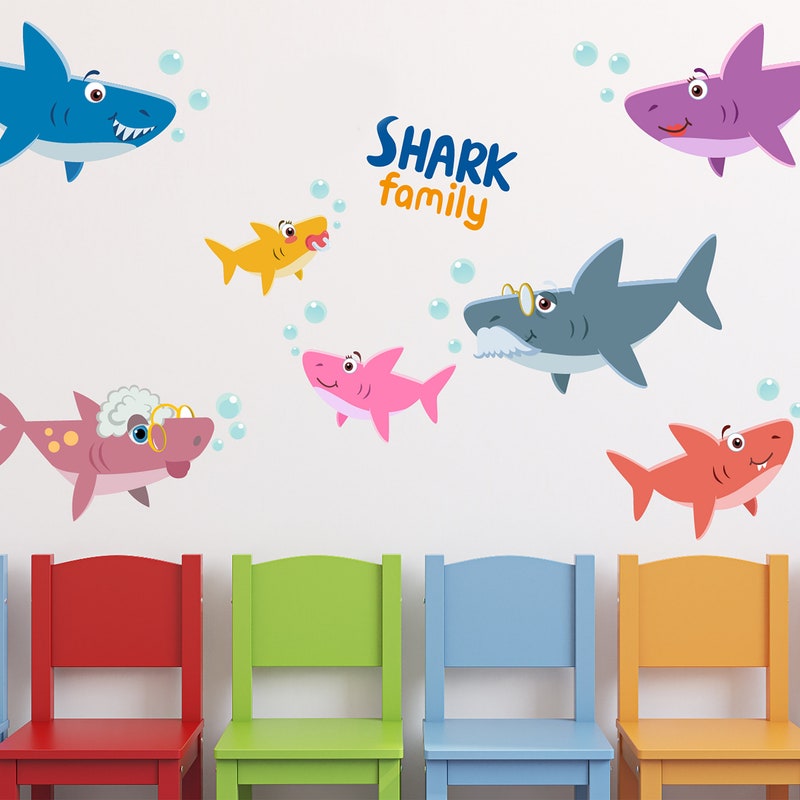 Shark Wall Sticker - Etsy