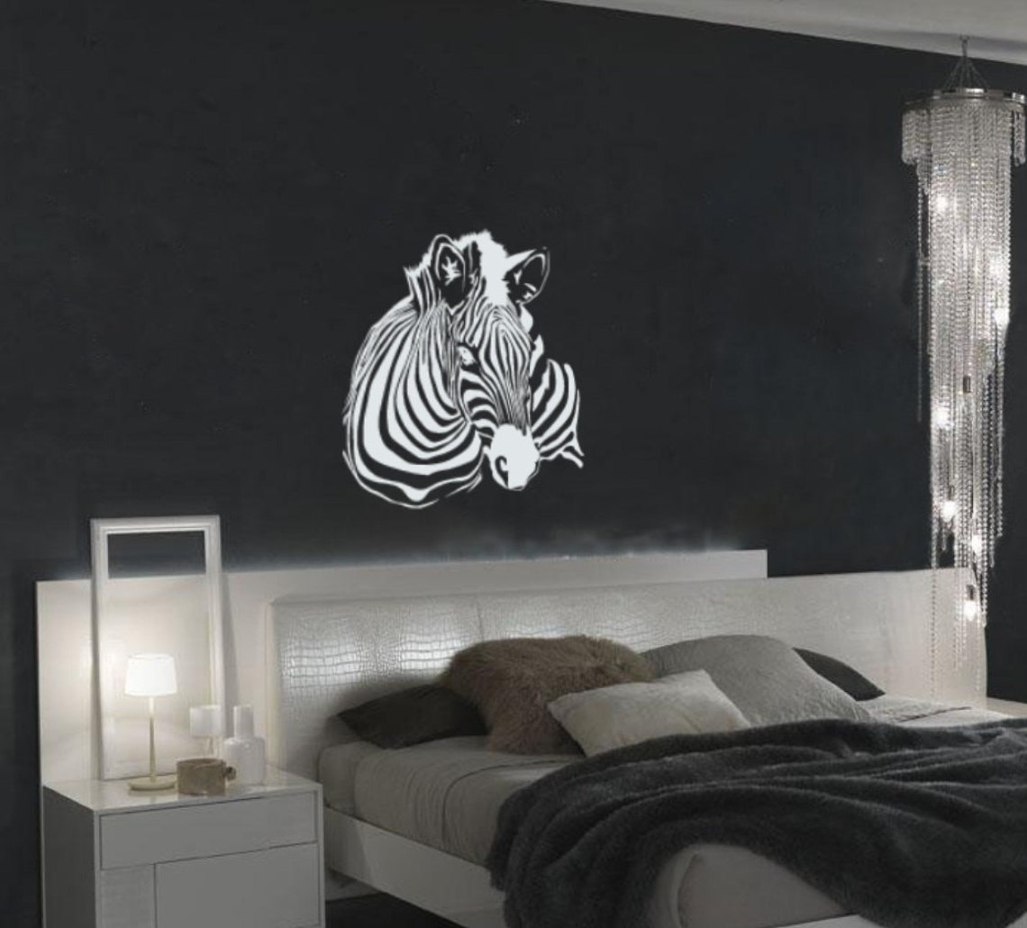 Large Wall Zebra Pattern Nursery Girls Room Decor Decal | Etsy