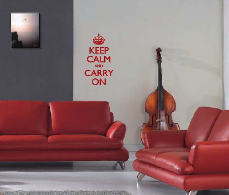 Keep Calm and Carry on Wall Decal Motivational Poster choose - Etsy