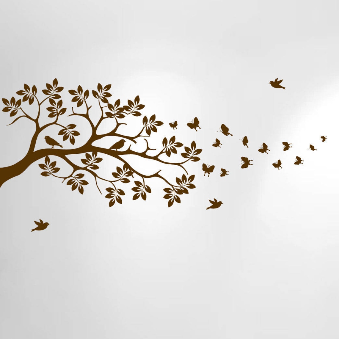Tree Branch Wall Decal Butterfly Birds Vinyl Sticker Nursery - Etsy