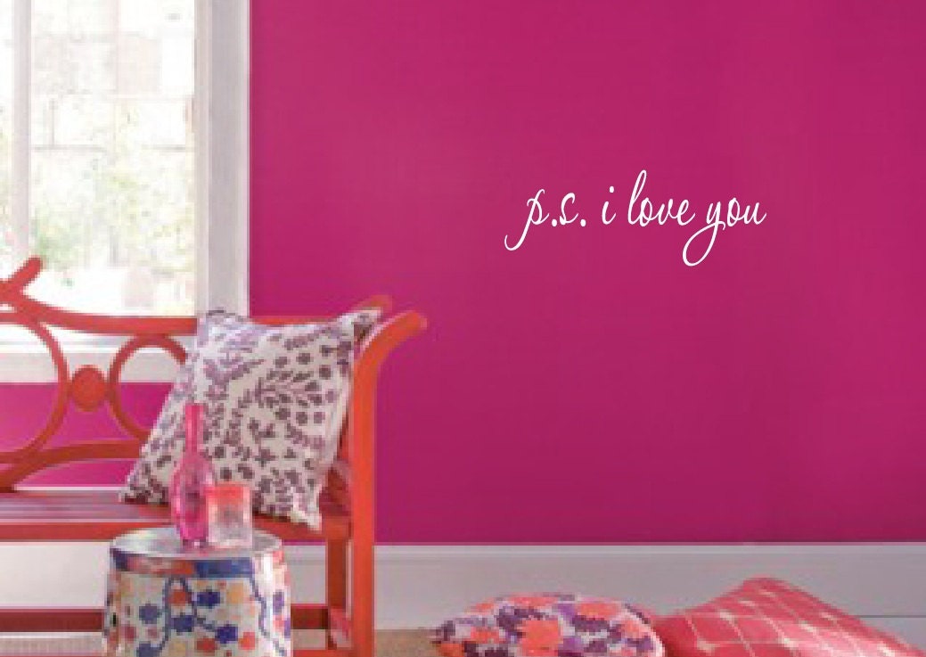 Ps I Love You Wall Decal Quote 1166 20 Wide X 7 - Etsy