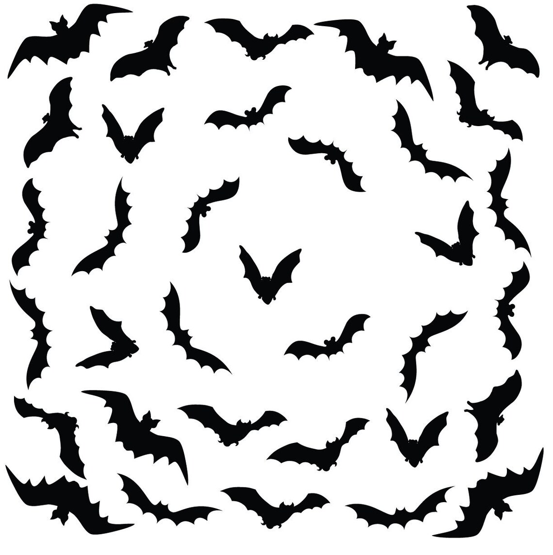 Halloween Decor Scary Black Bats Decal Stickers Removable Set - Etsy