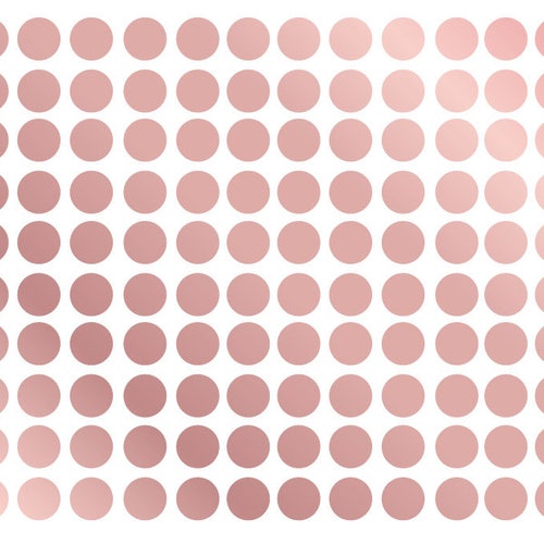 Wall Decals & Murals Pink Metallic Copper Vinyl Polka Dot Wall Decals ...