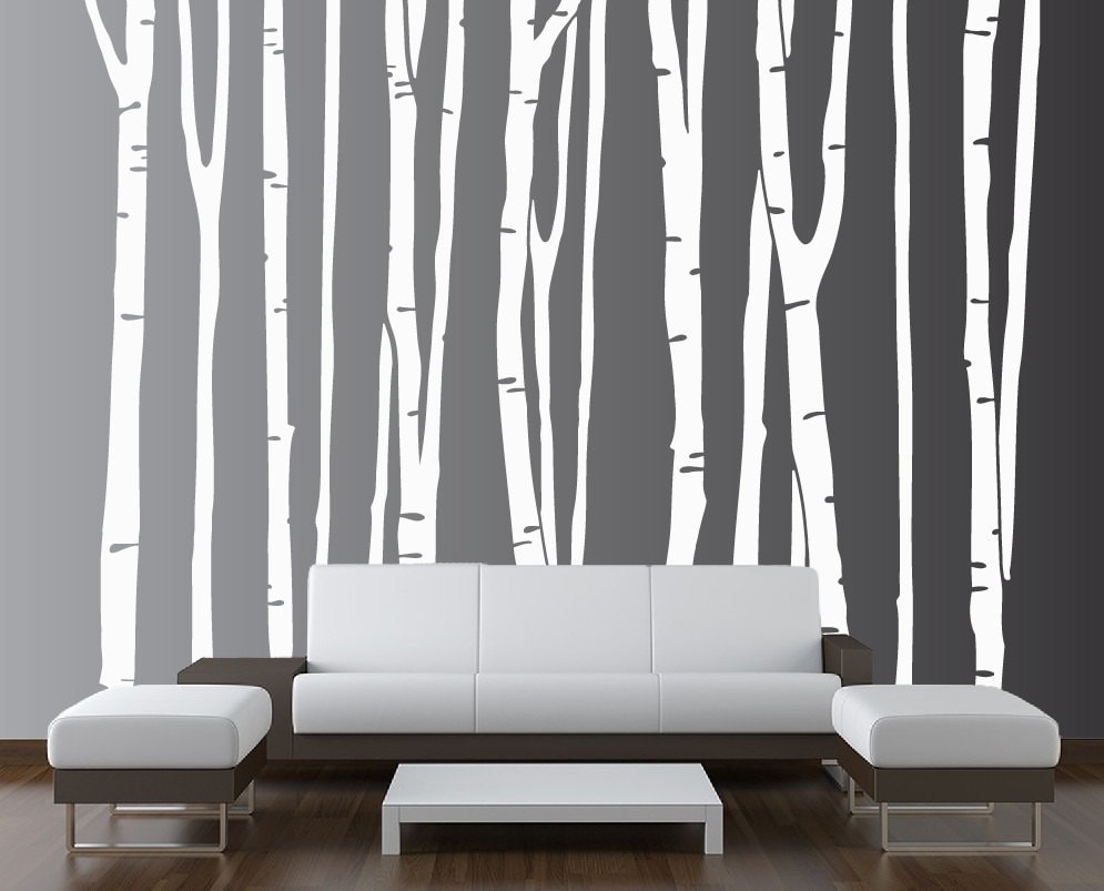 Large Wall Birch Tree Decal Forest Kids Vinyl Sticker Removable (9 ...