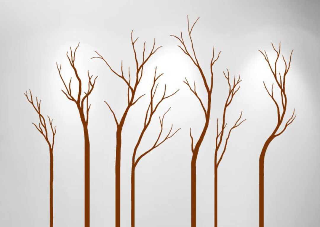 Large Wall Bare Winter Tree Decal Forest Kids Vinyl Sticker Removable 7 ...