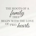 The Roots of A Family Tree Begin With the Love of Two Hearts Home Wall ...